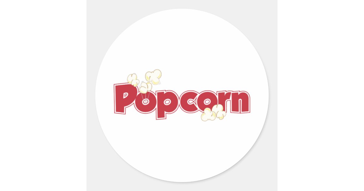 Popcorn Classic Round Sticker | Zazzle