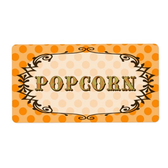 Popcorn Food Label | Zazzle.com