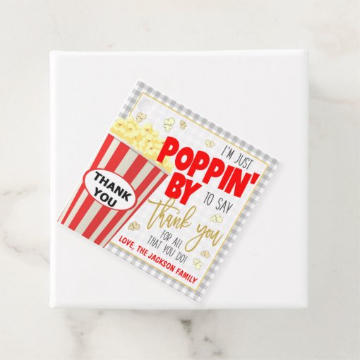 Popcorn Gift Tag | Zazzle