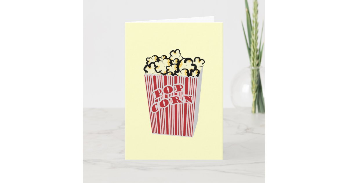Popcorn greeting card that you create! | Zazzle