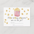 Popcorn - Guess how many popcorns game Enclosure Card | Zazzle