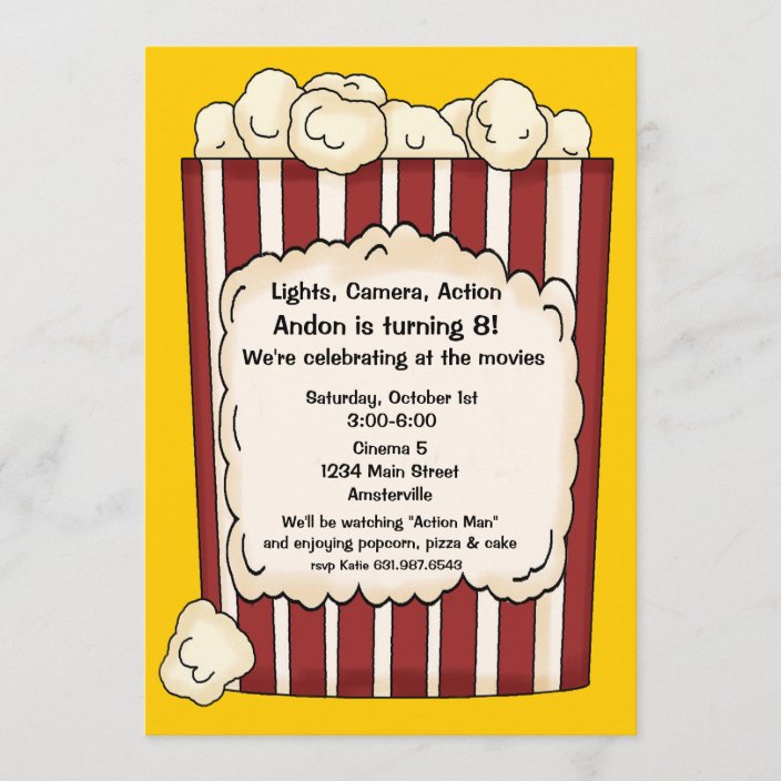 Popcorn Invitation | Zazzle.com
