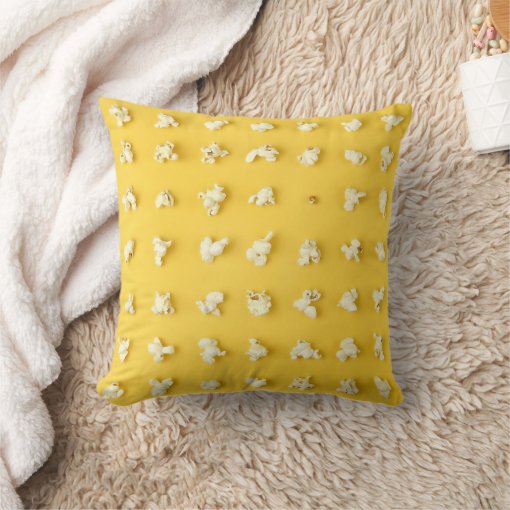 Popcorn Kernels Throw Pillow | Zazzle
