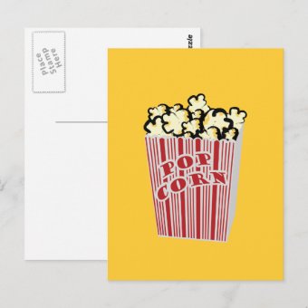 Popcorn Postcard | Zazzle