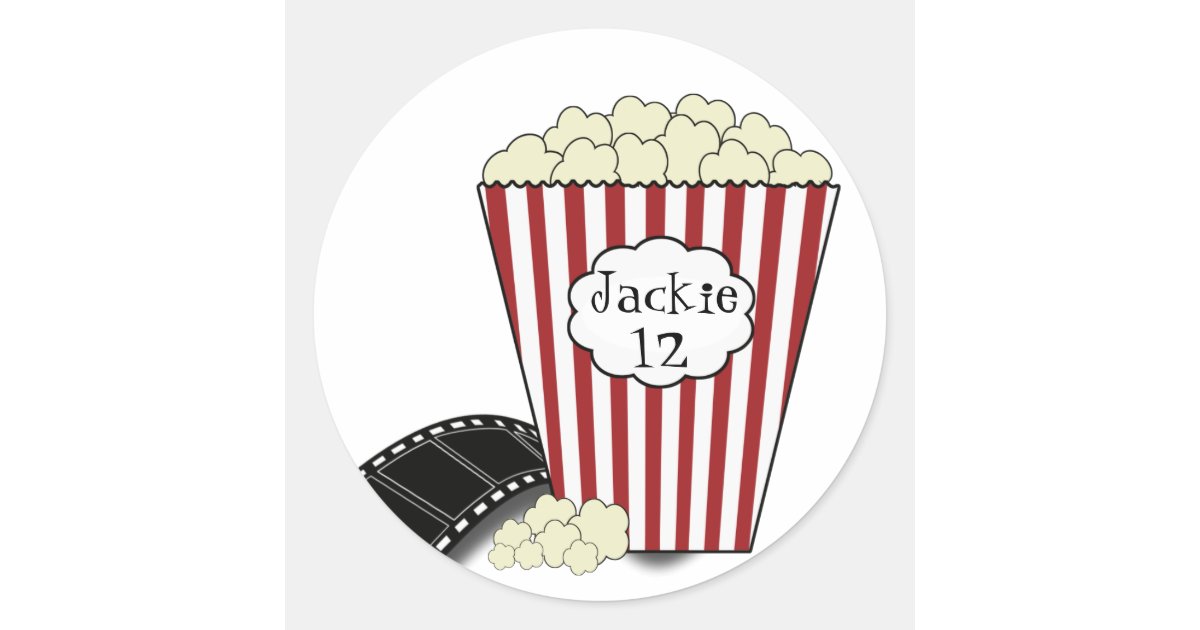 Popcorn Sticker | Zazzle.com