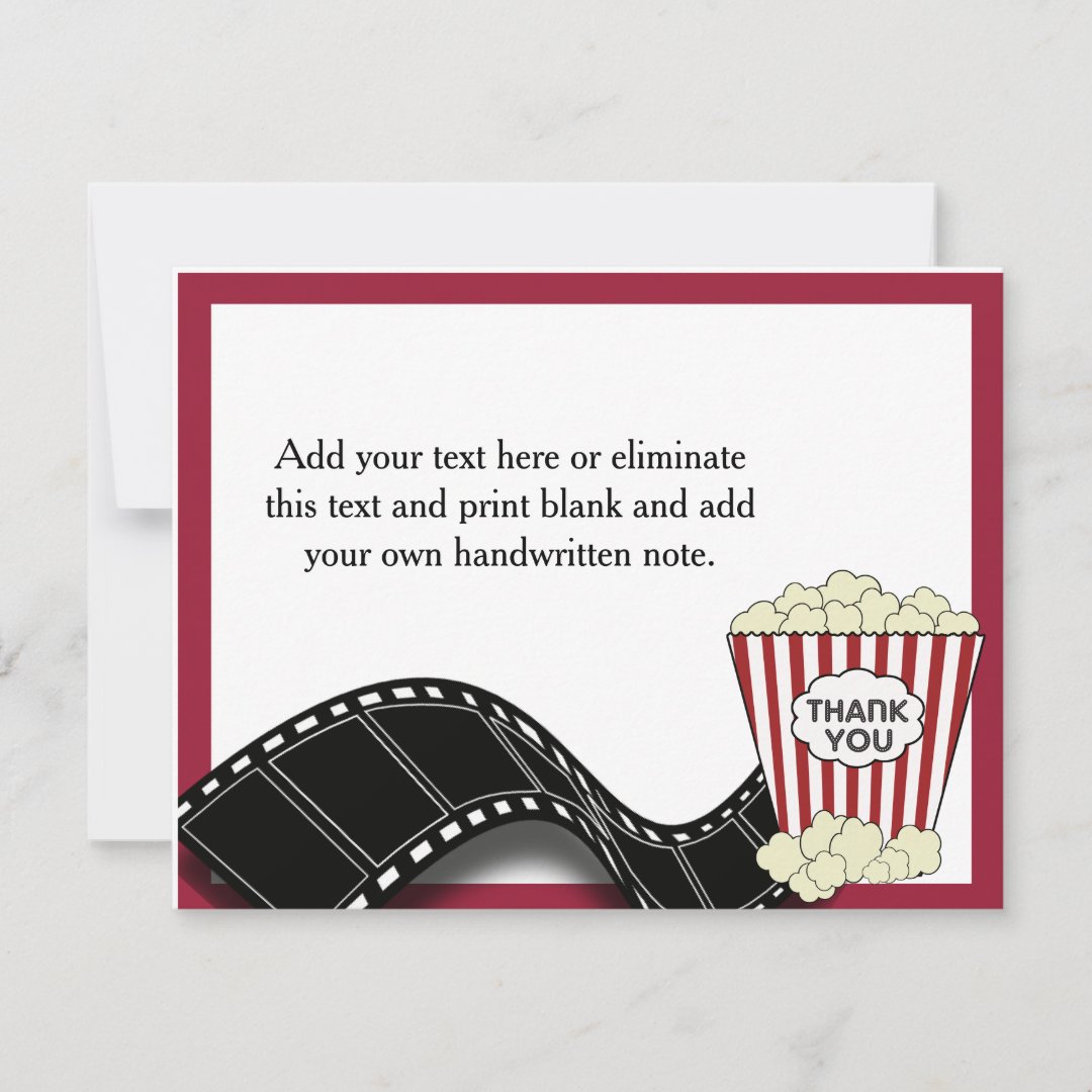 Popcorn Thank You Card | Zazzle