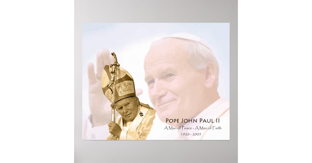 Pope John Paul II Collage Poster | Zazzle