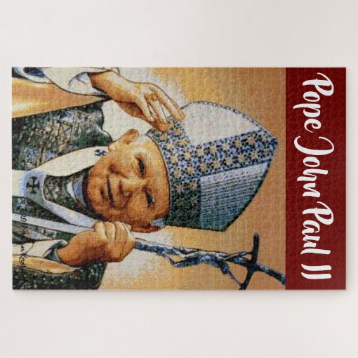 Pope John Paul II JIGSAW PUZZLE...THE POLISH POPE Jigsaw Puzzle | Zazzle