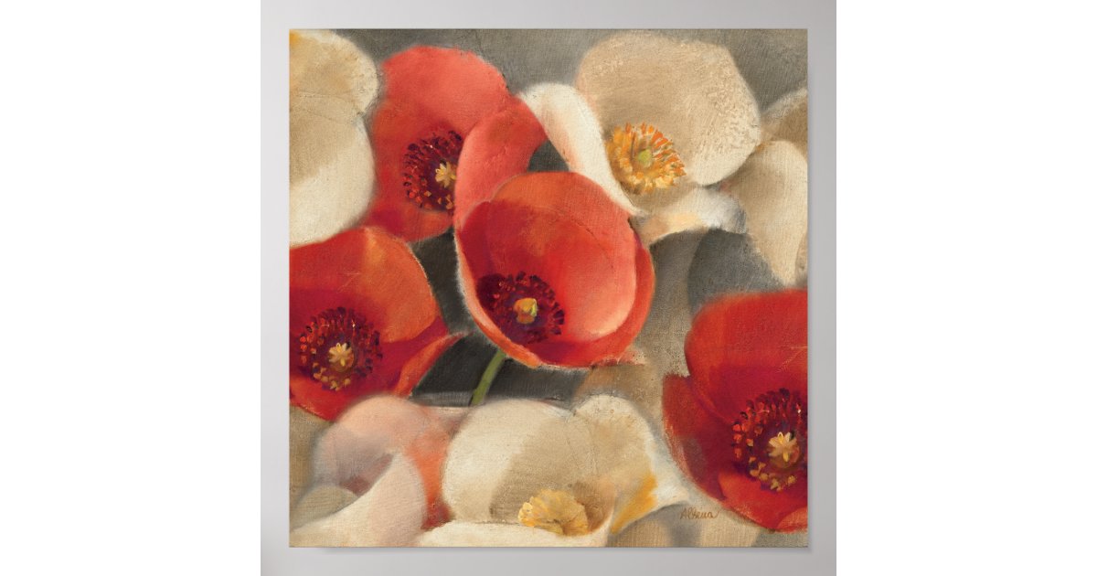 Poppies in Full Bloom Poster | Zazzle