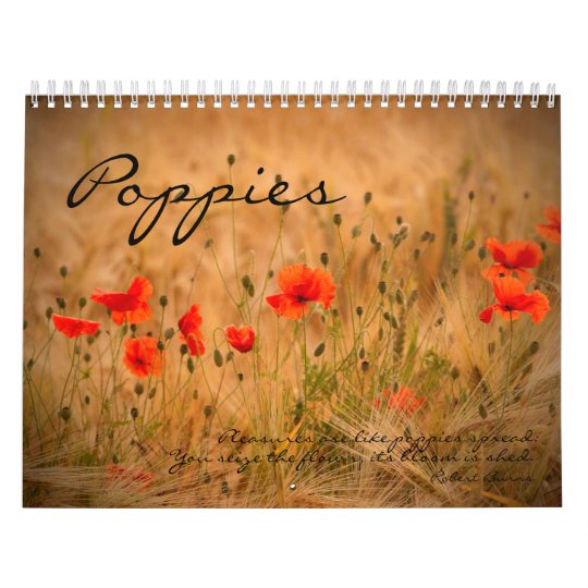 Poppies In My Poppy Garden - Flower Calendar | Zazzle.com