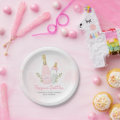 Poppin Bottles Girl Baby Shower Pink Paper Plates | Zazzle