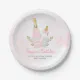Poppin Bottles Girl Baby Shower Pink Paper Plates | Zazzle
