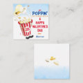 Popping By Popcorn Valentine Note Card | Zazzle