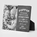 Poppop Grandfather Father's Day Kids Photo Plaque | Zazzle