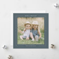 POPPY Blue Photo Unique Modern Merry Christmas Holiday Card | Zazzle