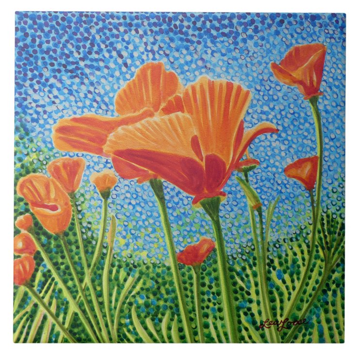 Poppy Ceramic Tile | Zazzle