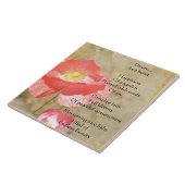 Poppy Expressions Happiness Poem Ceramic Tile | Zazzle