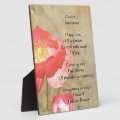 Poppy Expressions Happiness Poem Photo Plaque | Zazzle