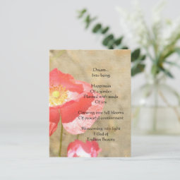 Poppy Expressions Happiness Poem Postcard | Zazzle