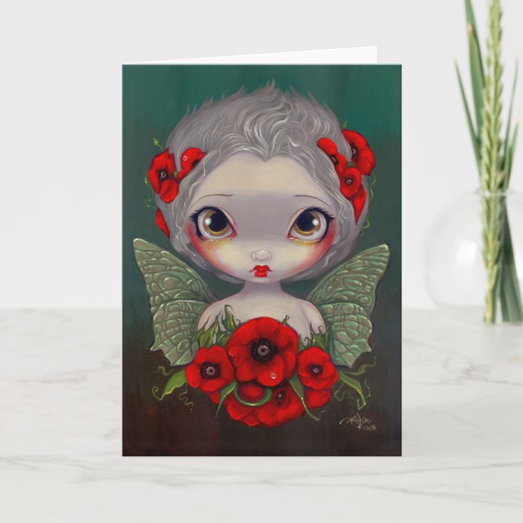 "Poppy Fairy" Greeting Card | Zazzle