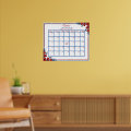 Poppy Floral Baby Shower Guess Due Date Calendar Poster | Zazzle