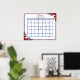 Poppy Floral Baby Shower Guess Due Date Calendar Poster | Zazzle