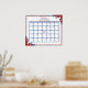 Poppy Floral Baby Shower Guess Due Date Calendar Poster | Zazzle