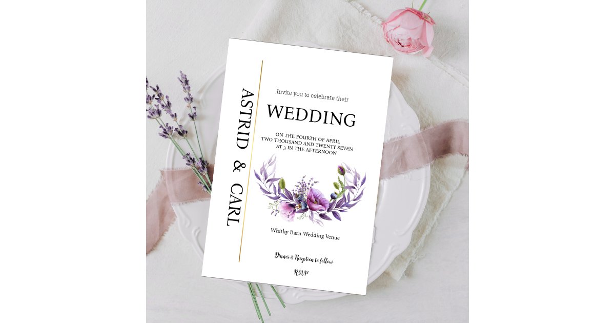 Poppy Heaven Wedding Invitation | Zazzle