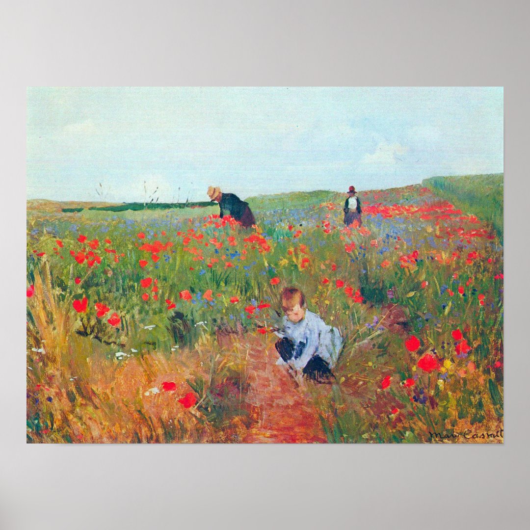 Poppy in the field by Mary Stevenson Cassatt Poster | Zazzle