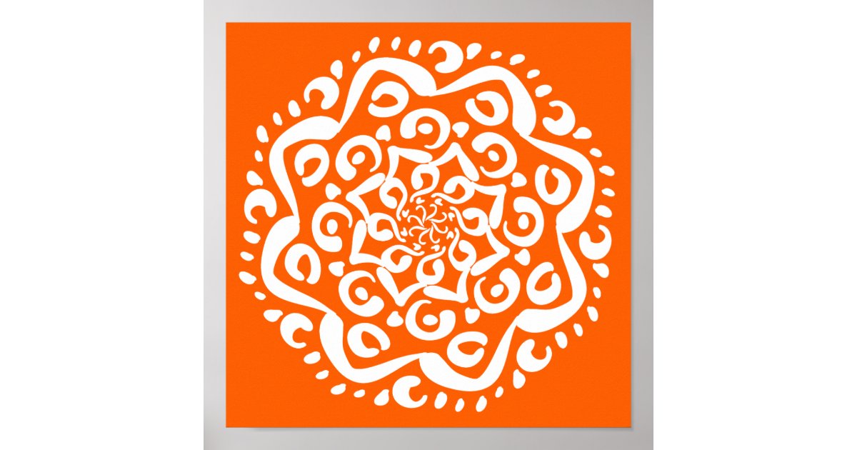 Poppy Mandala Poster | Zazzle