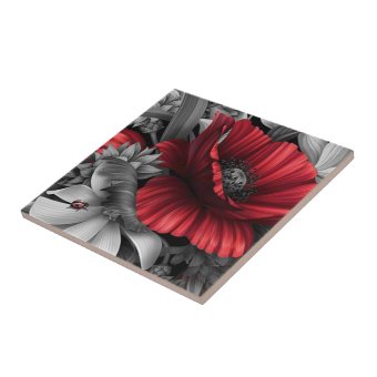Poppy Pops Ceramic Tile | Zazzle
