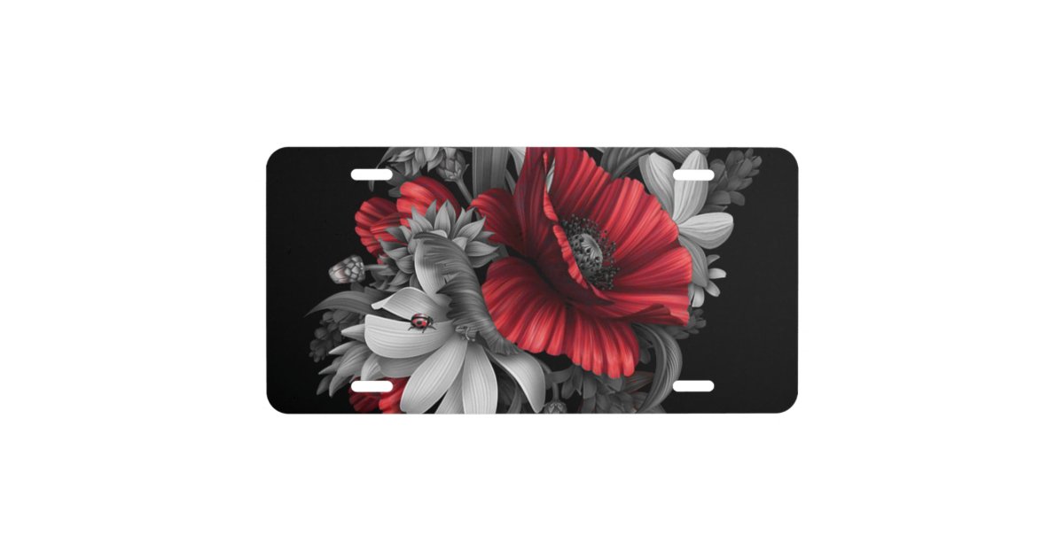 Poppy Pops License Plate | Zazzle