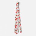 Poppy red floral wedding neck tie | Zazzle