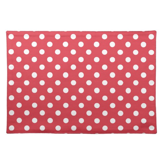 Poppy Red Polka Dot Place Mat | Zazzle.com