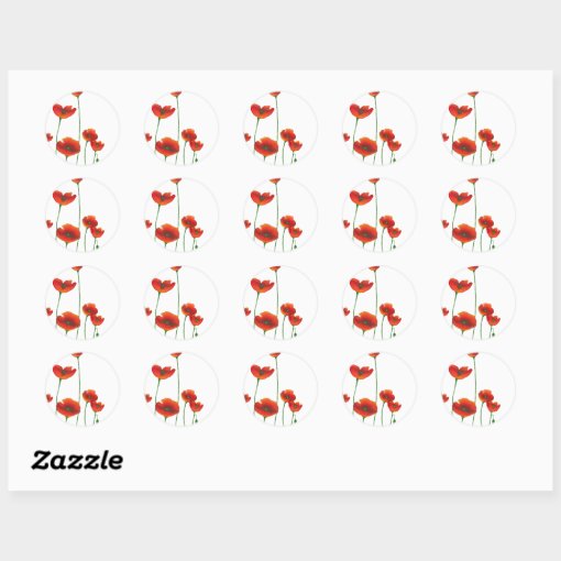 Poppy Sticker | Zazzle