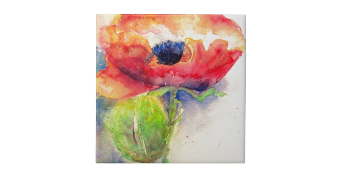 Poppy Tile | Zazzle