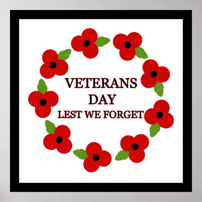 Poppy wreath - Poster | Zazzle
