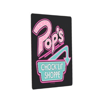 Pop's Chock'Lit Shoppe Pink Logo Metal Print | Zazzle