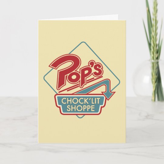 Pop's Chock'Lit Shoppe Red Logo Card | Zazzle.com