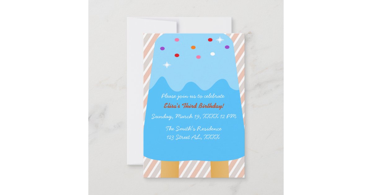 Popsicle Candyland Invitation | Zazzle