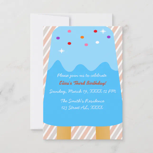 Popsicle Candyland Invitation | Zazzle