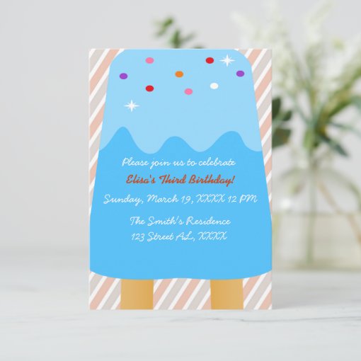 Popsicle Candyland Invitation | Zazzle
