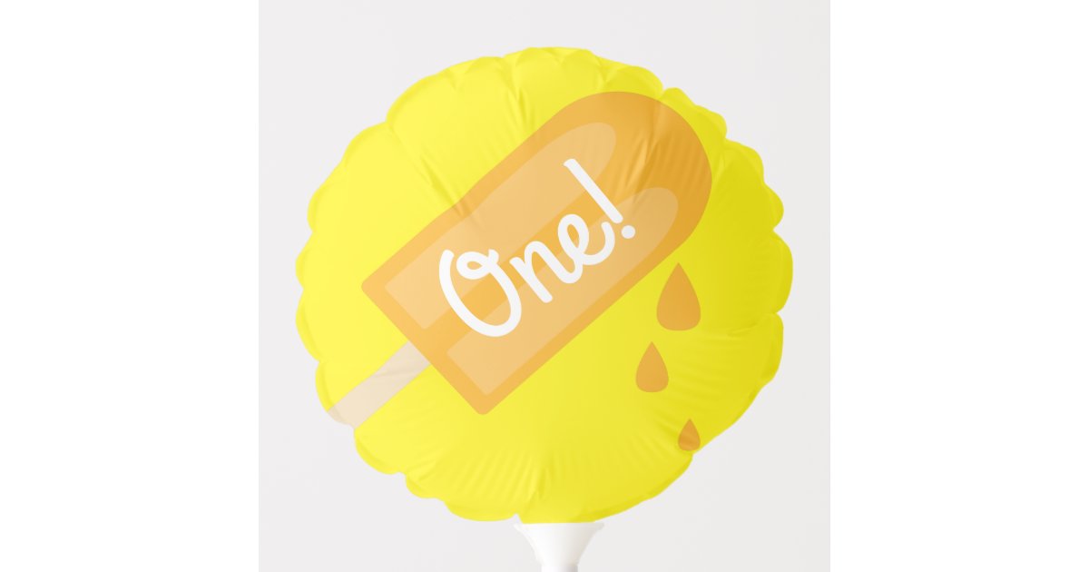 Popsicle Cute Summer 1st Birthday Party Theme Balloon | Zazzle
