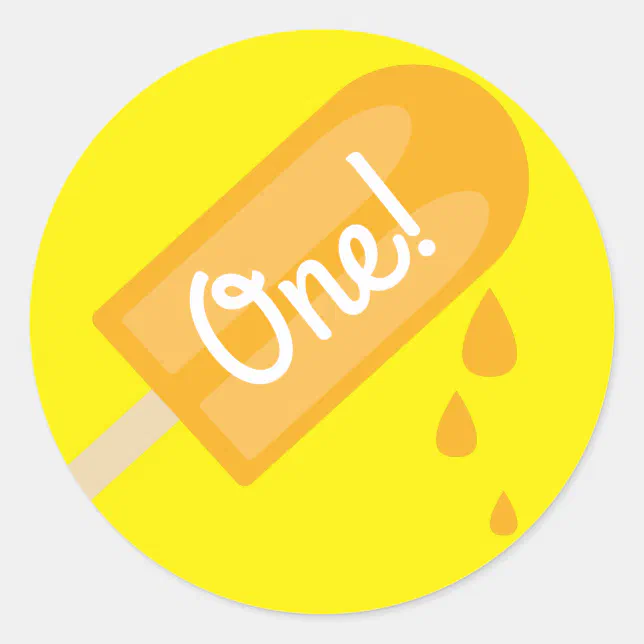 Popsicle Cute Summer Kid's Birthday Party Classic Round Sticker | Zazzle