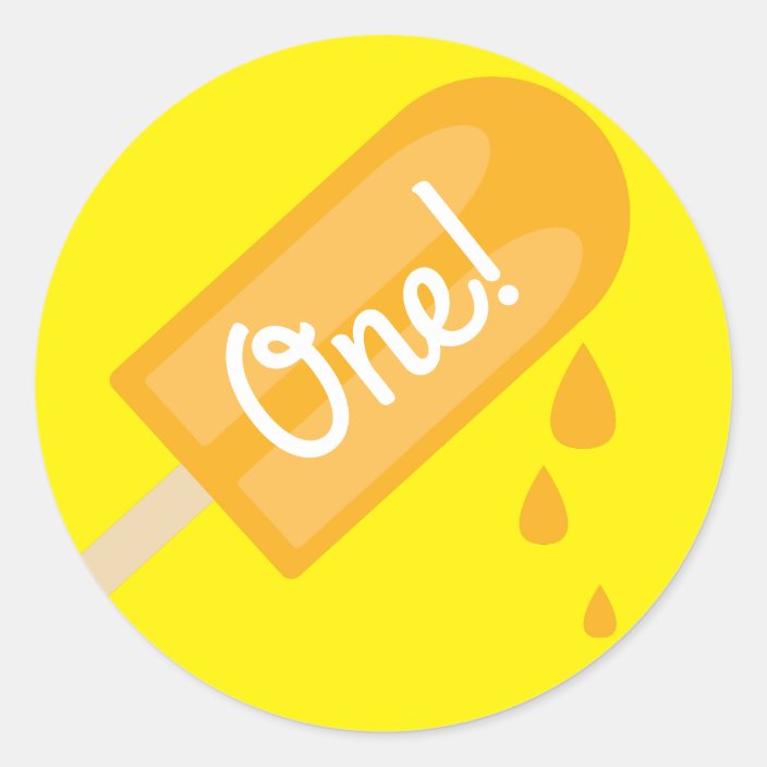 Popsicle Cute Summer Kid's Birthday Party Classic Round Sticker | Zazzle