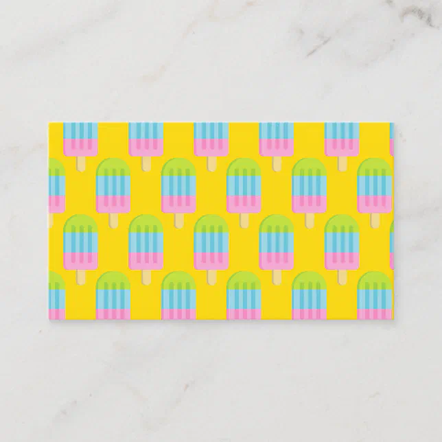 Popsicle ice cream lollipop business card template | Zazzle