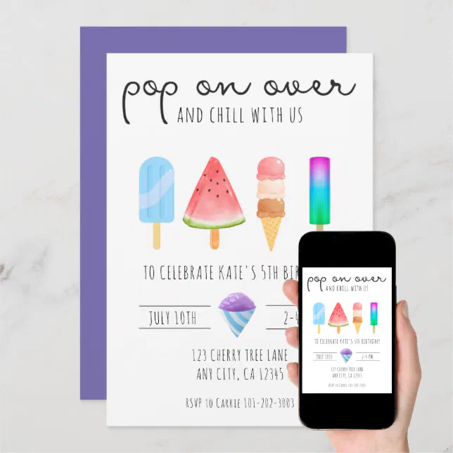 Popsicle Party Invitation | Zazzle