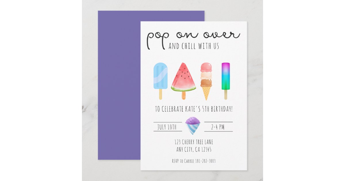 Popsicle Party Invitation | Zazzle
