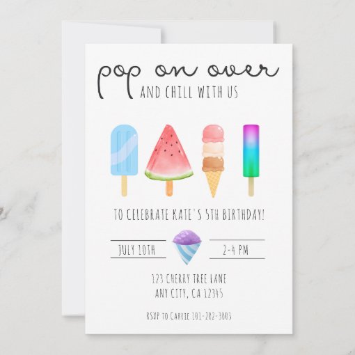 Popsicle Party Invitation | Zazzle