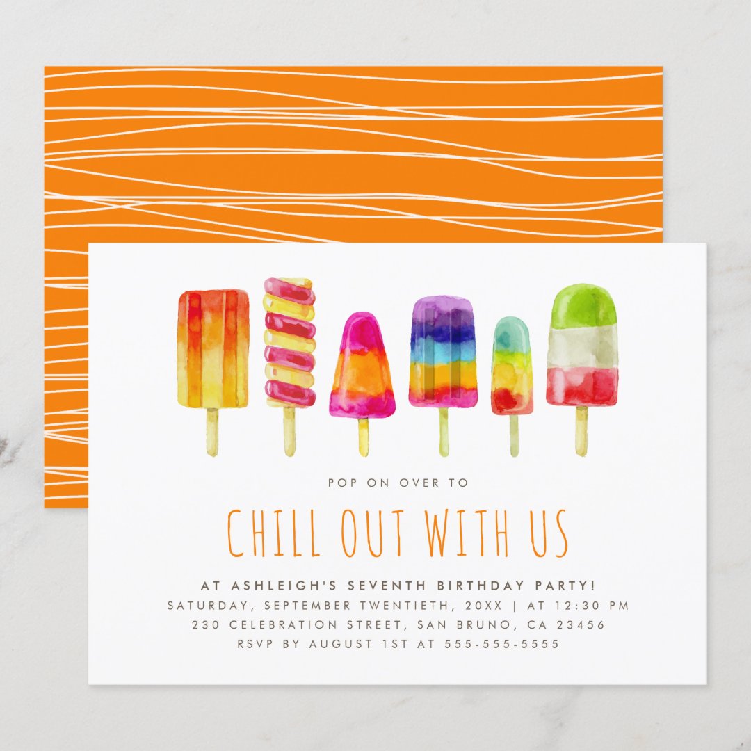 Popsicle Party | Kids Birthday Party Invitation | Zazzle